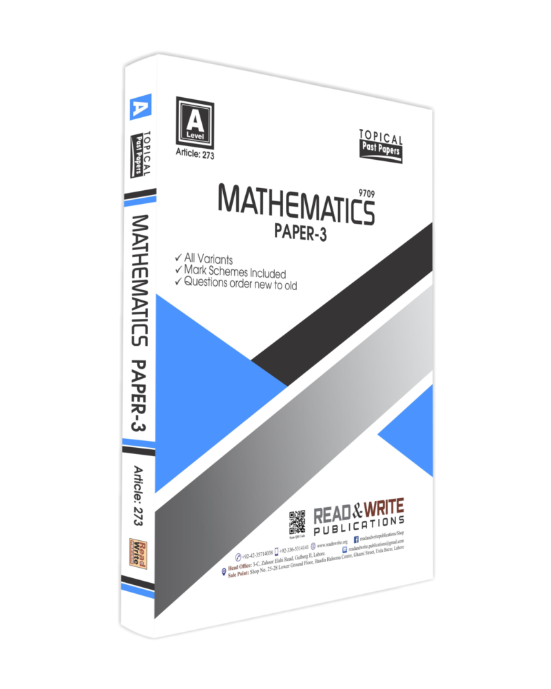 273 Mathematics A Level Past Paper 3 Topical Past Paper