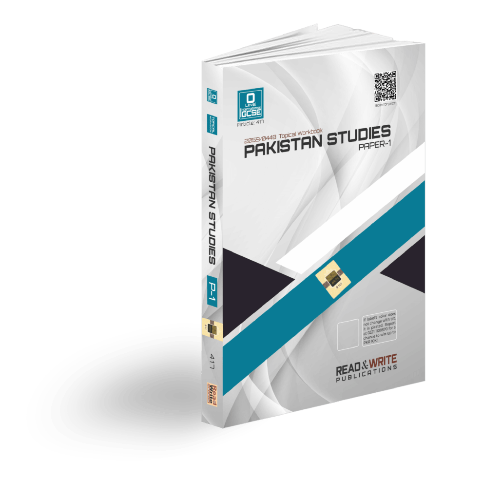 417 Pakistan Studies O Level/IGCSE Paper-1 Topical Workbook Unsolved ...
